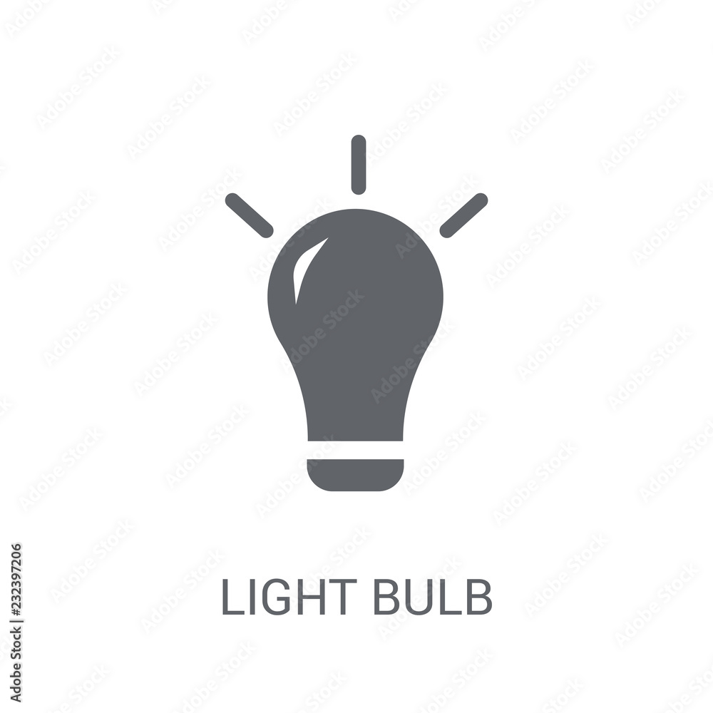 Light bulb icon. Trendy Light bulb logo concept on white background ...