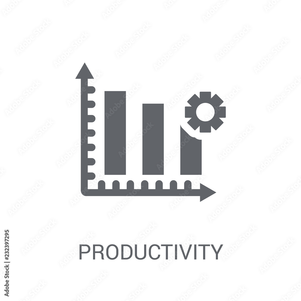 Productivity icon. Trendy Productivity logo concept on white background ...