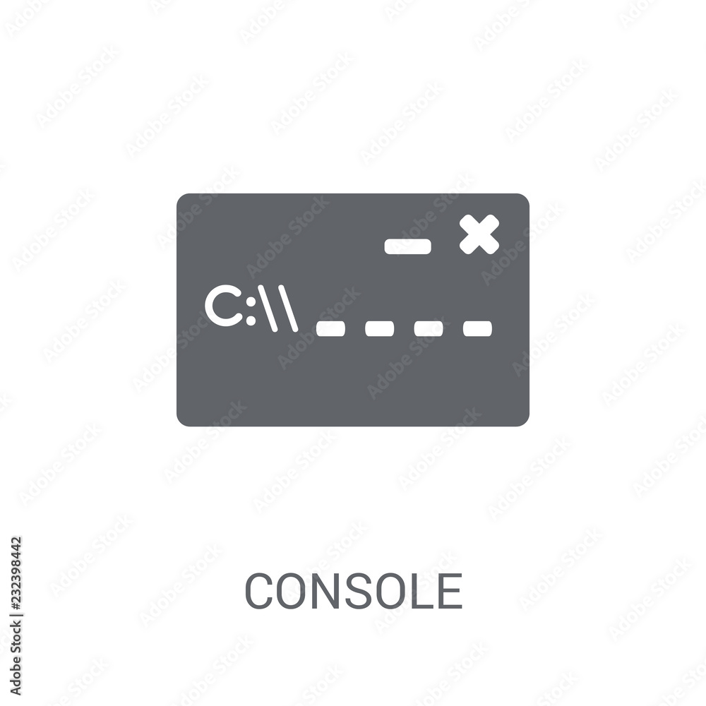 Console icon. Trendy Console logo concept on white background from ...