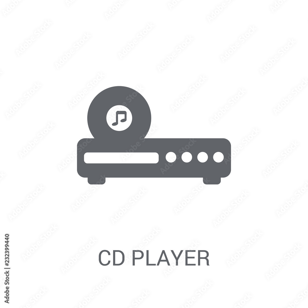 Cd player icon. Trendy Cd player logo concept on white background from ...