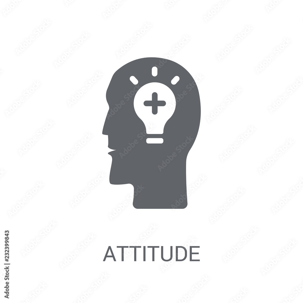 Attitude icon. Trendy Attitude logo concept on white background from ...
