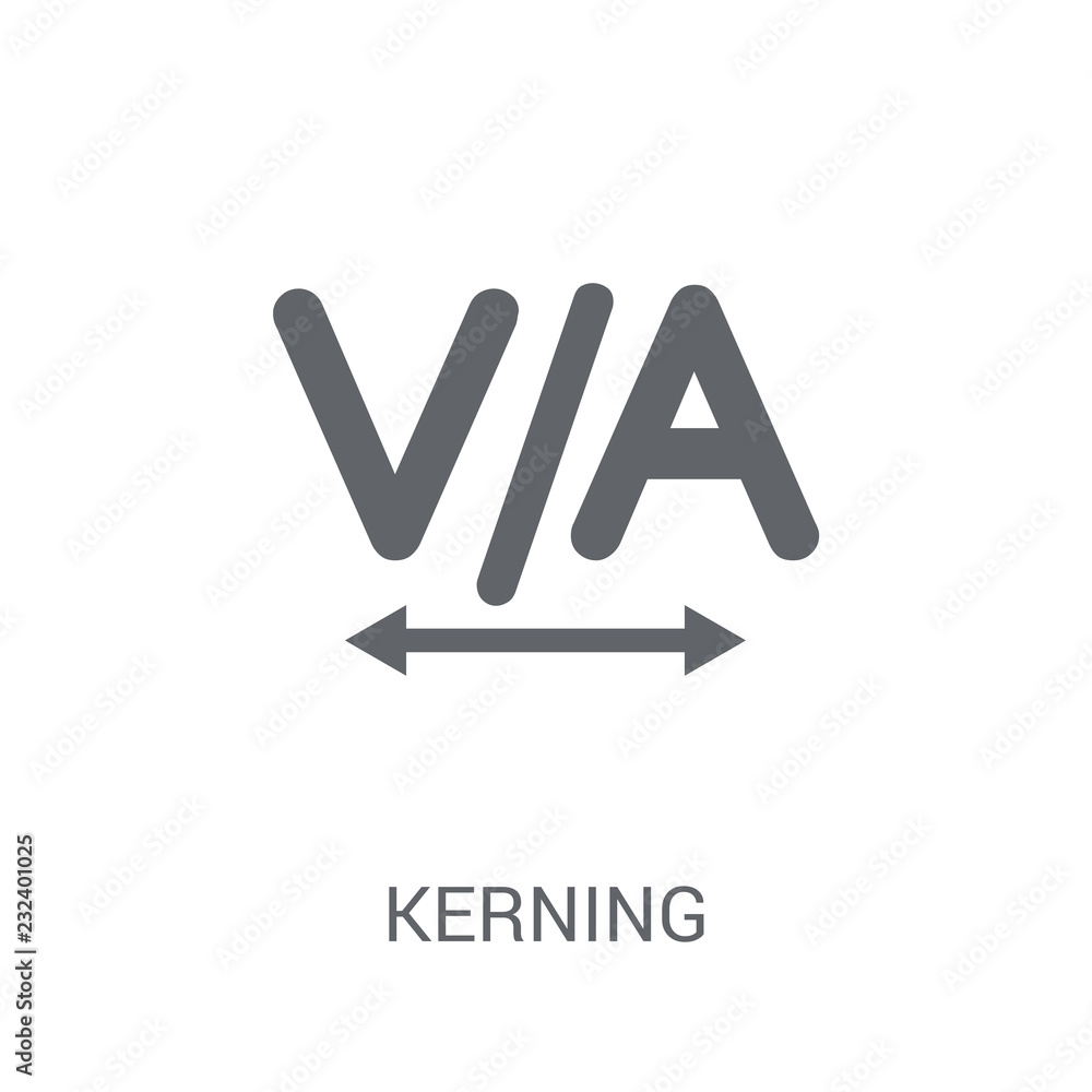 Kerning icon. Trendy Kerning logo concept on white background from ...