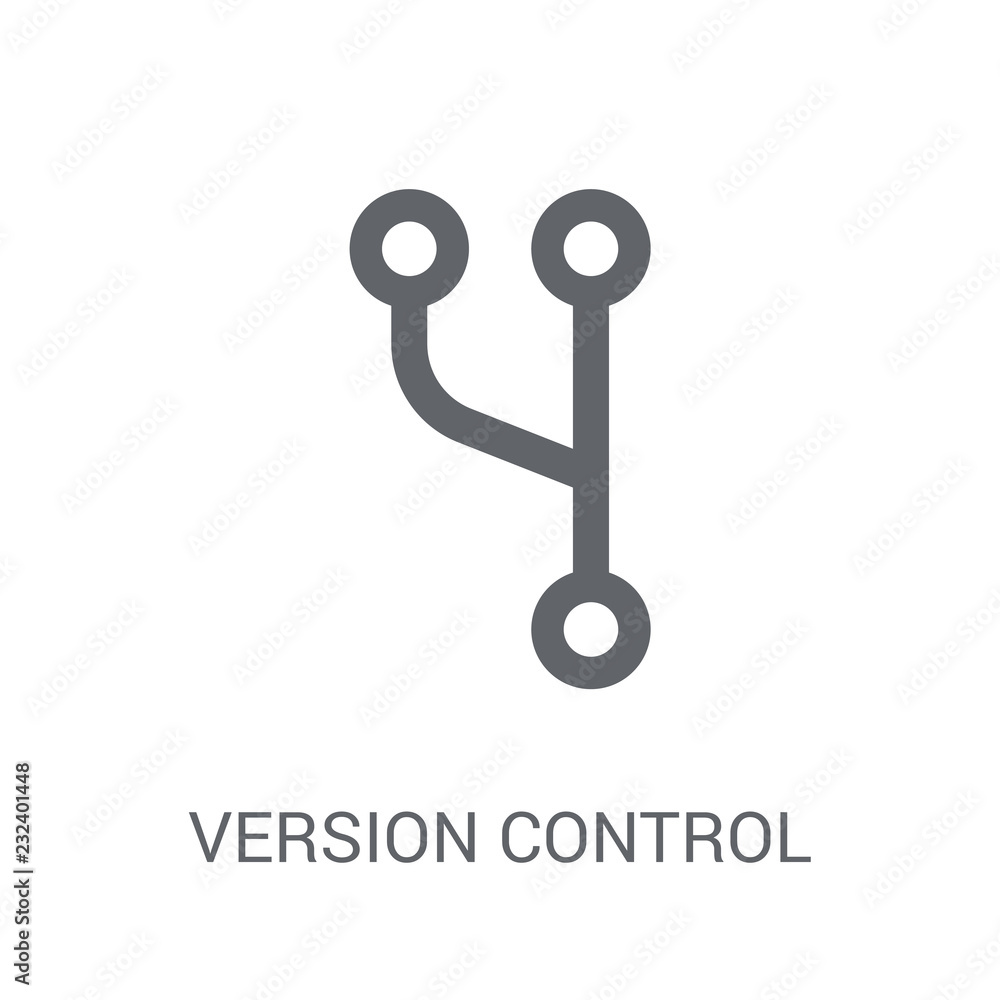 Version control icon. Trendy Version control logo concept on white ...