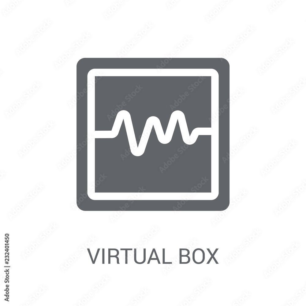 Virtual Box icon. Trendy Virtual Box logo concept on white background ...