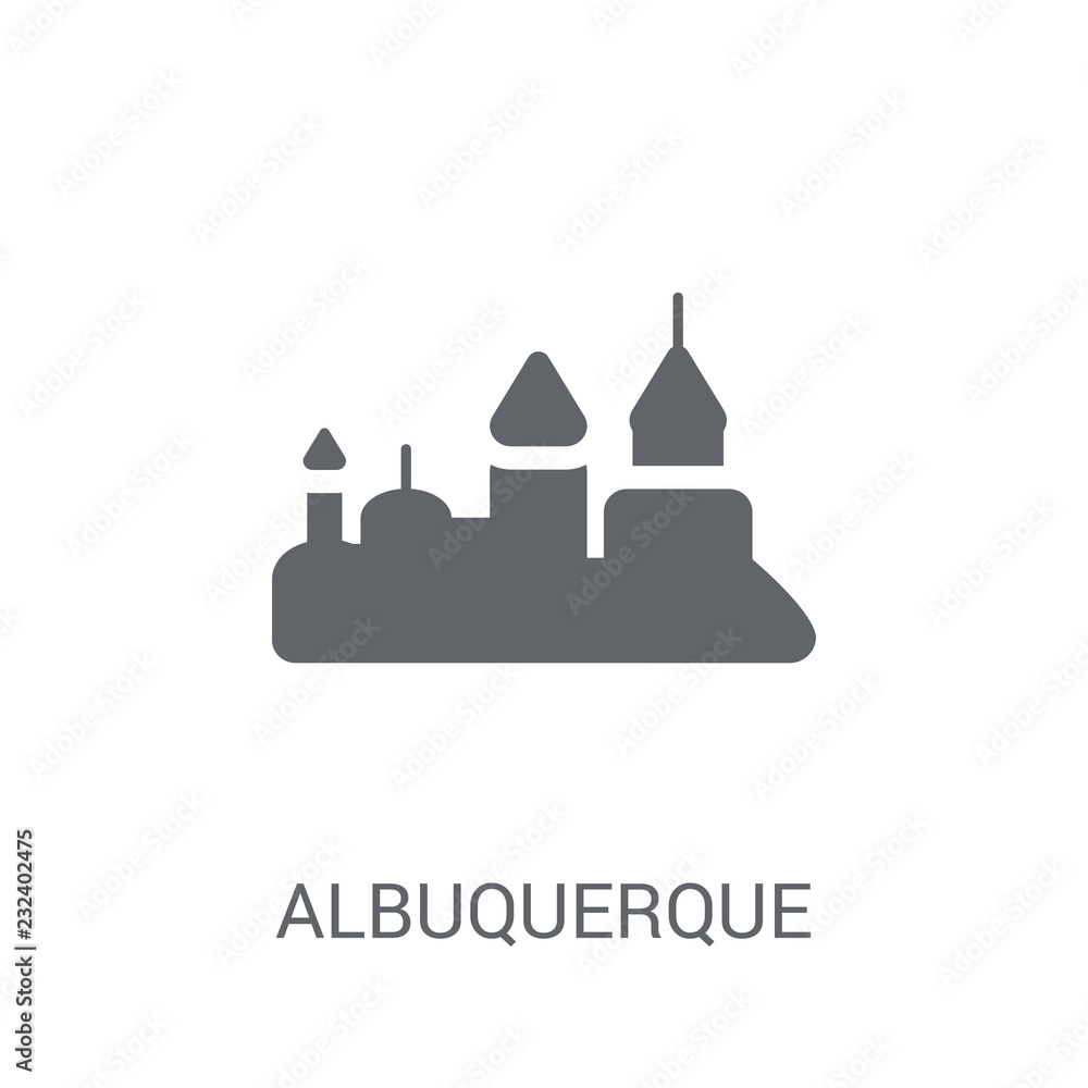 albuquerque icon. Trendy albuquerque logo concept on white background ...