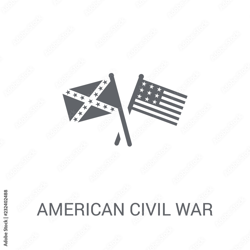 american civil war icon. Trendy american civil war logo concept on ...