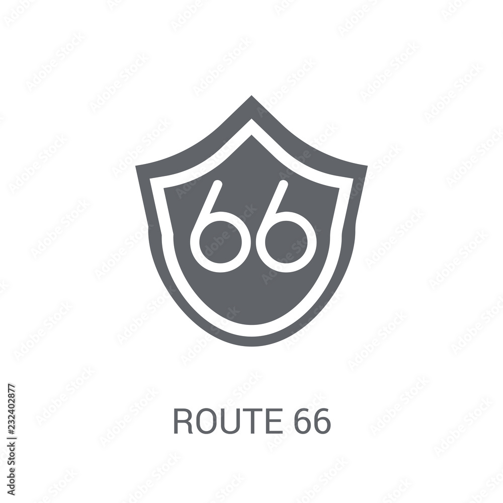 Route 66 icon. Trendy Route 66 logo concept on white background from ...