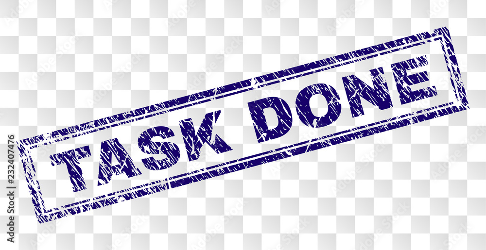 TASK DONE stamp seal watermark with rubber print style and double ...