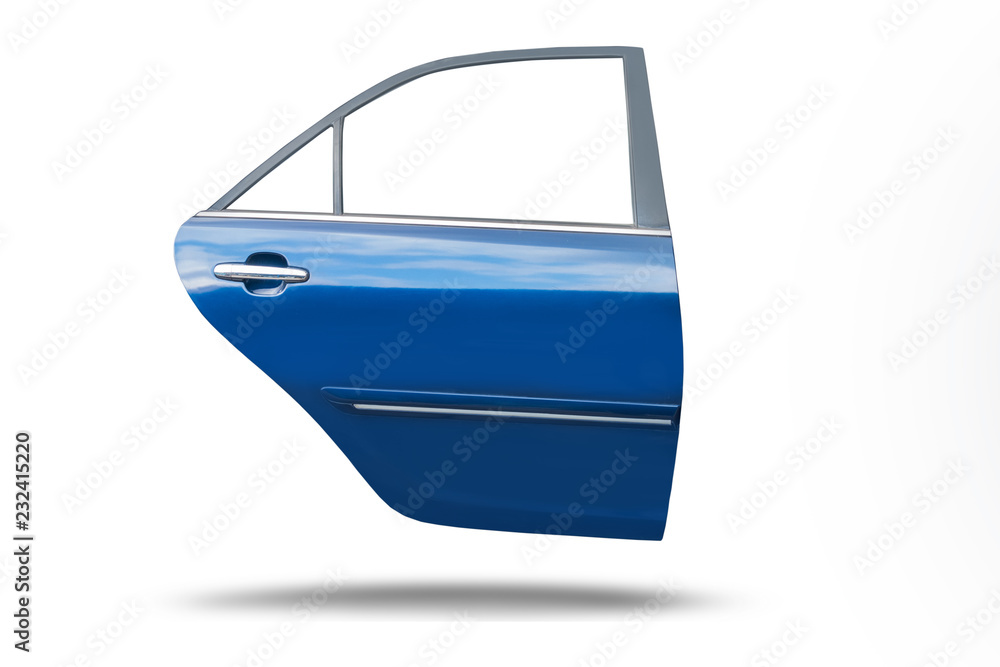 Blue car door isolated on white background with clip path Stock Photo ...