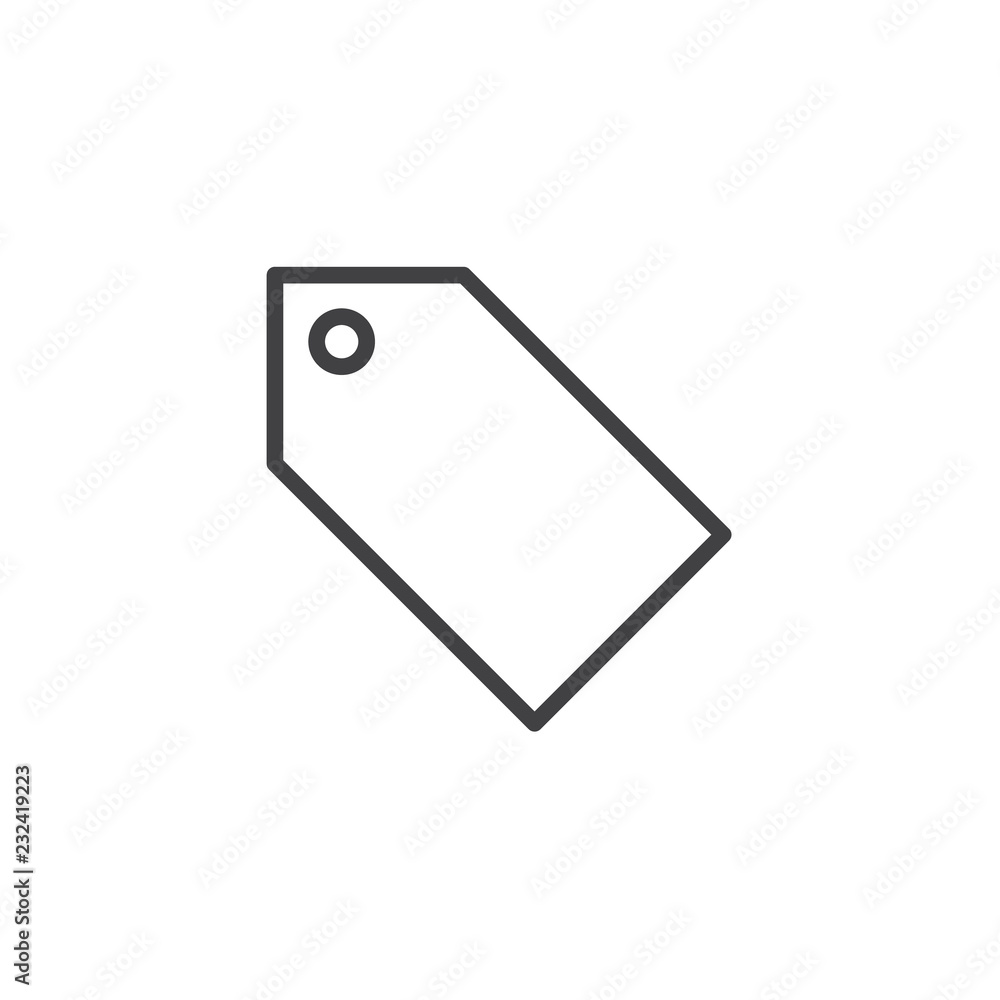 Price tag outline icon. linear style sign for mobile concept and web ...