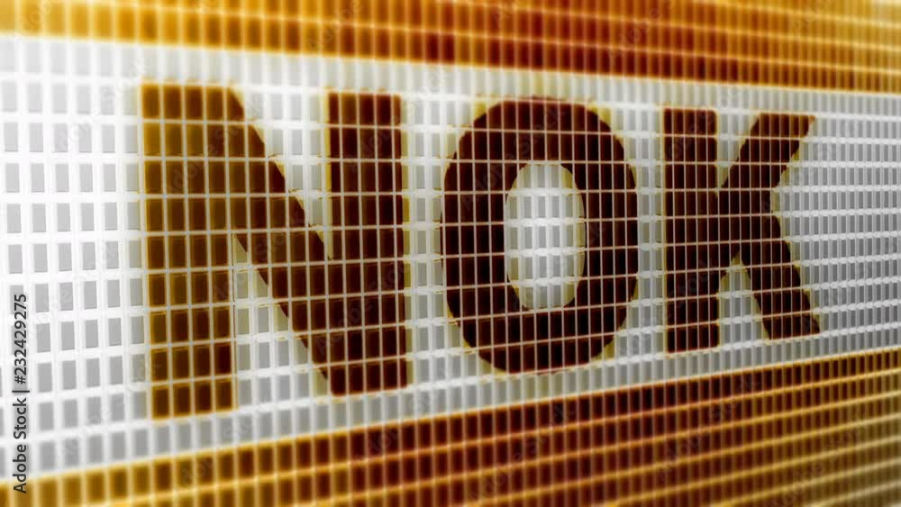 Norvegian krone sign on the Screen. 4K Resolution. Encoder Prores 4444 ...