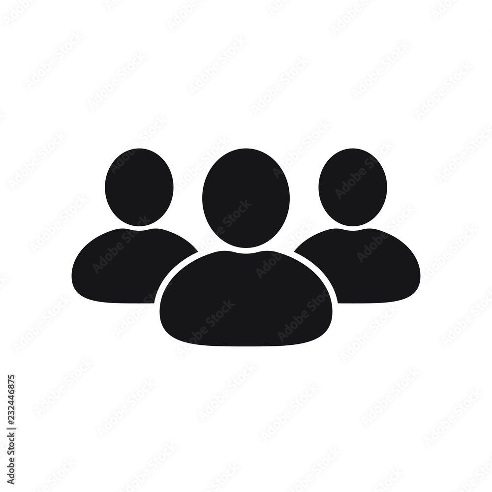 People icon, group icon. People icon in flat style, People icon for web ...