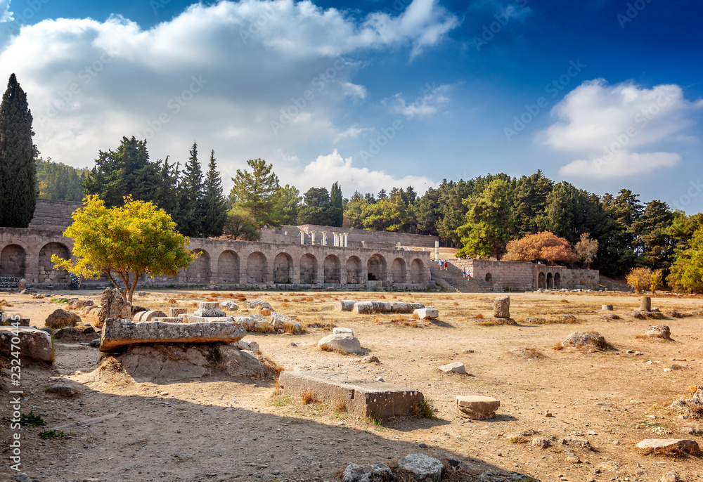 Ruins of asclepeion in Kos Greece, ancient greek temple dedicated to ...
