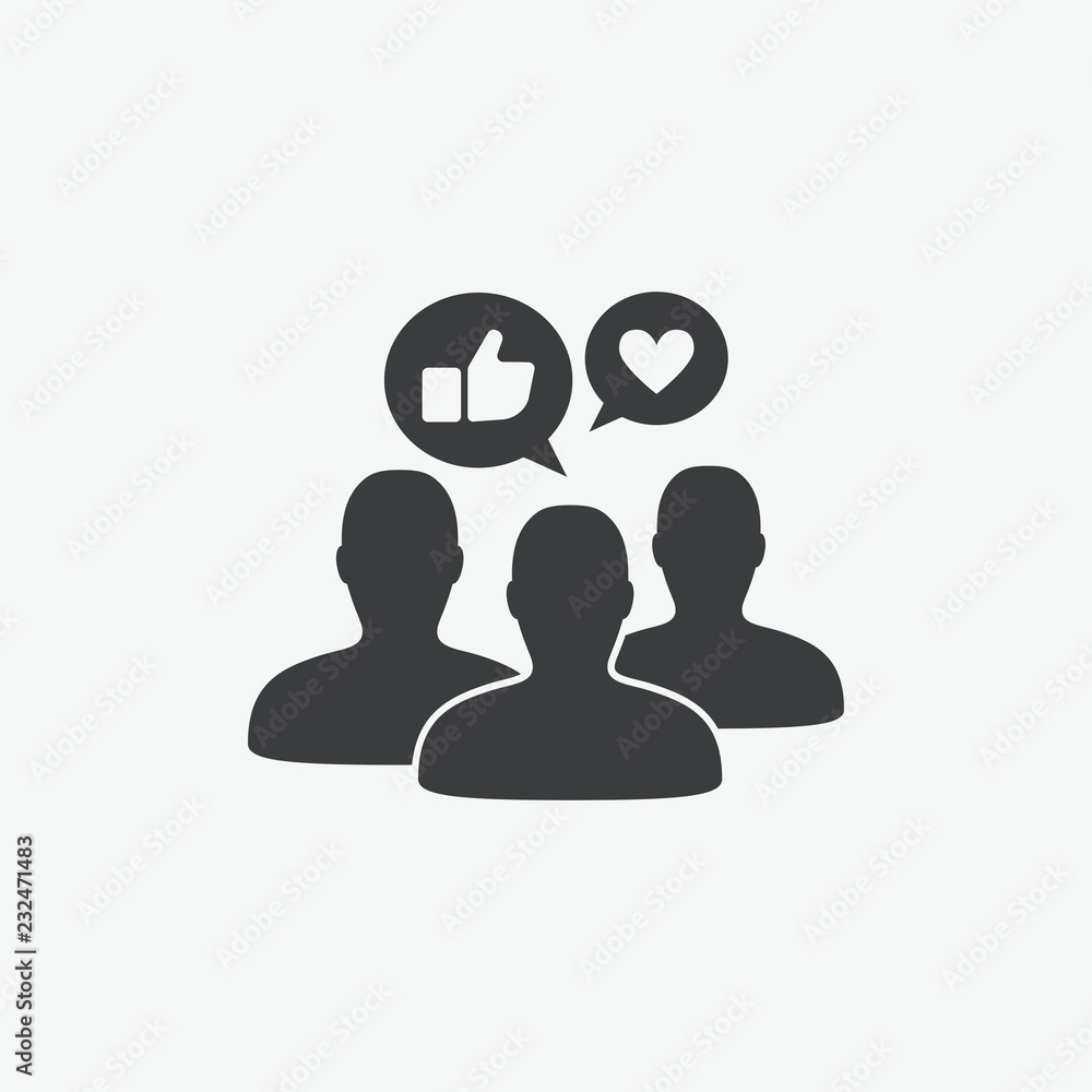 Social Media Brand Engagement Vector Icon Stock Vector | Adobe Stock