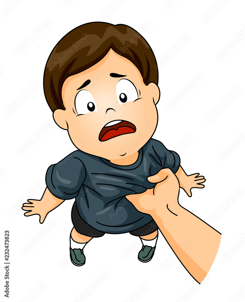 Kid Boy Abuse Illustration Stock Vector | Adobe Stock