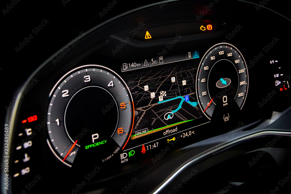 Modern digital dashboard car Stock イラスト | Adobe Stock