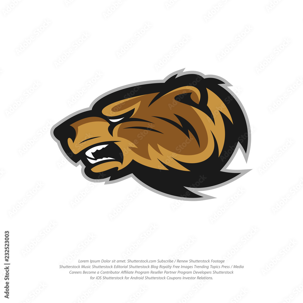 Bear Logo design vector. Modern professional grizzly bear logo for a ...