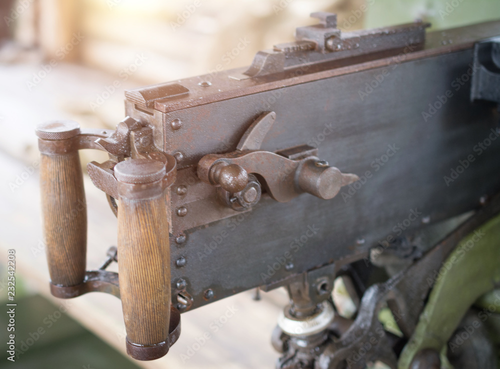 Foto de Old Russian machine gun from the Second World War do Stock ...