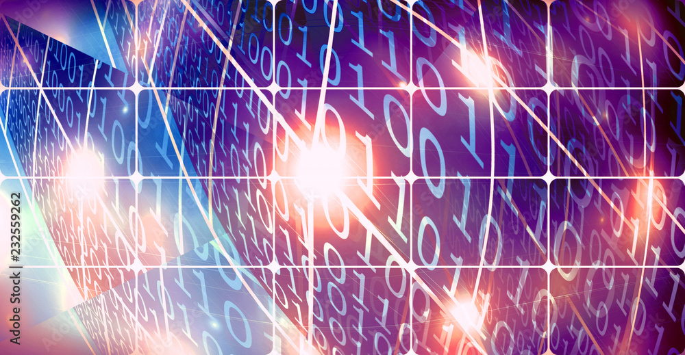 Sistema numerico binario, progetto grafico. Stock Illustration | Adobe ...