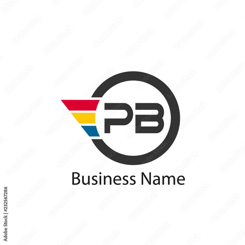Initial letter PB Logo Template Design Stock Vector | Adobe Stock