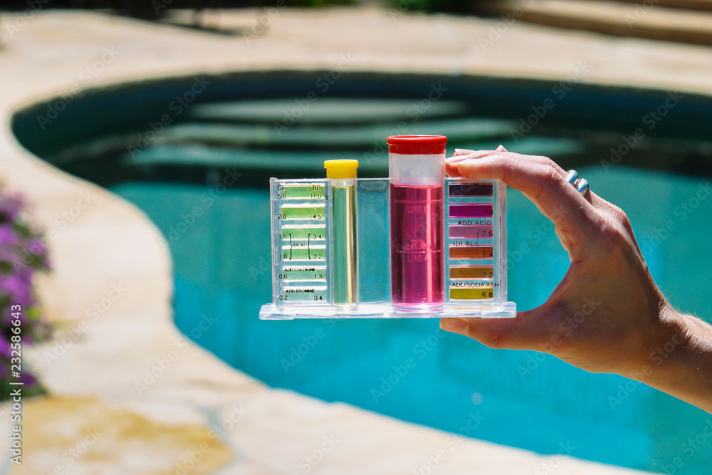 Pool Chlorine Testing Kit Stock Photo | Adobe Stock