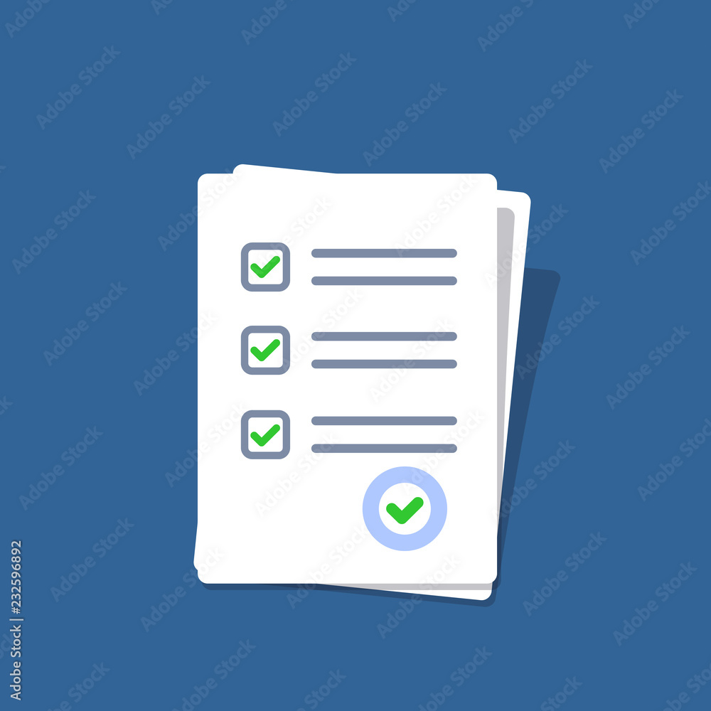 Vetor de Paper checklist isolated. Stack of paperwork icon. Pile of ...