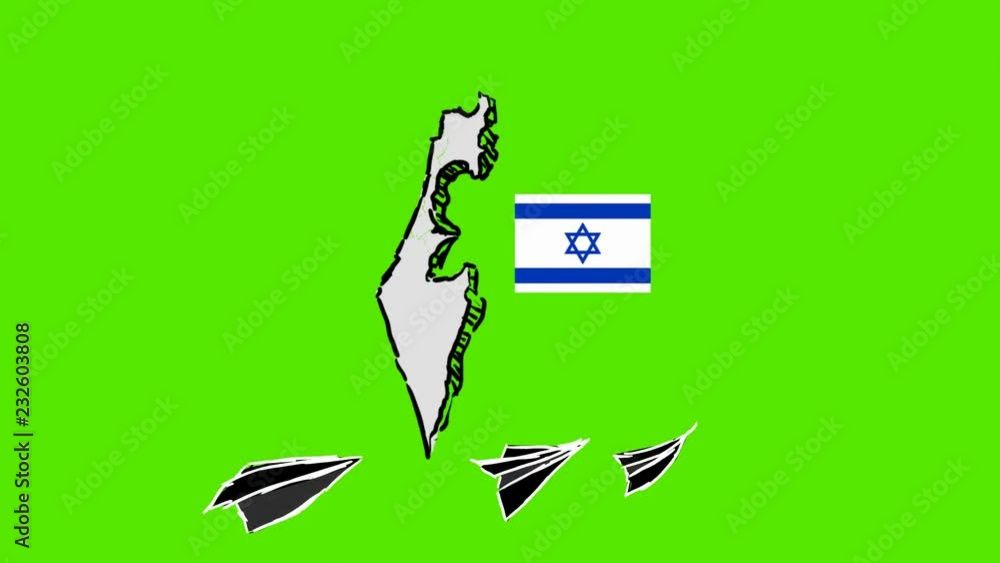 Israel - Hand Drawn Animation - 2D Drawing Stock Video | Adobe Stock