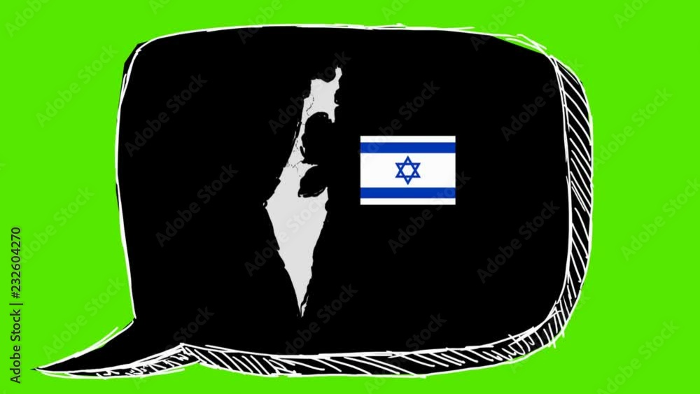 Israel - Hand Drawn Animation - 2D Drawing Stock Video | Adobe Stock