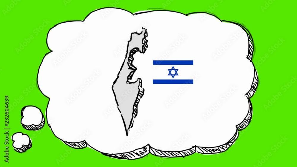 Israel - Hand Drawn Animation - 2D Drawing Stock Video | Adobe Stock