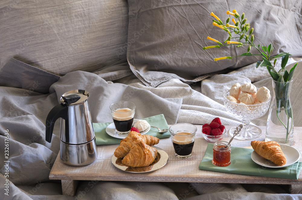 Romantic Breakfast In Bed For Two