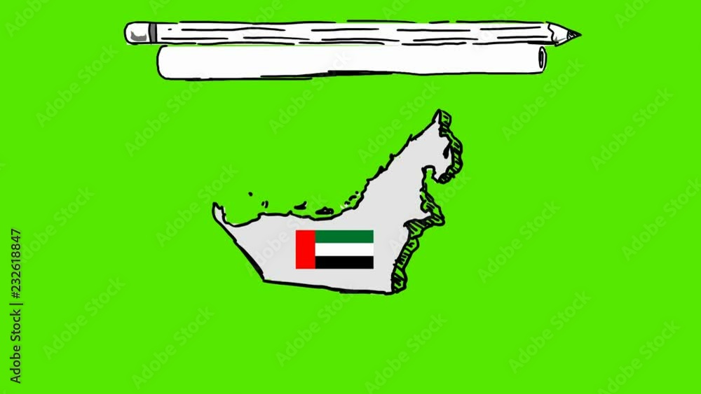 United Arab Emirates: - Hand Drawn Animation - 2D Drawing 素材庫影片 | Adobe ...