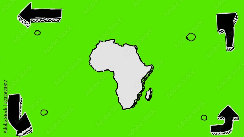 Africa - Hand Drawn Animation - 2D Drawing Stock Video | Adobe Stock