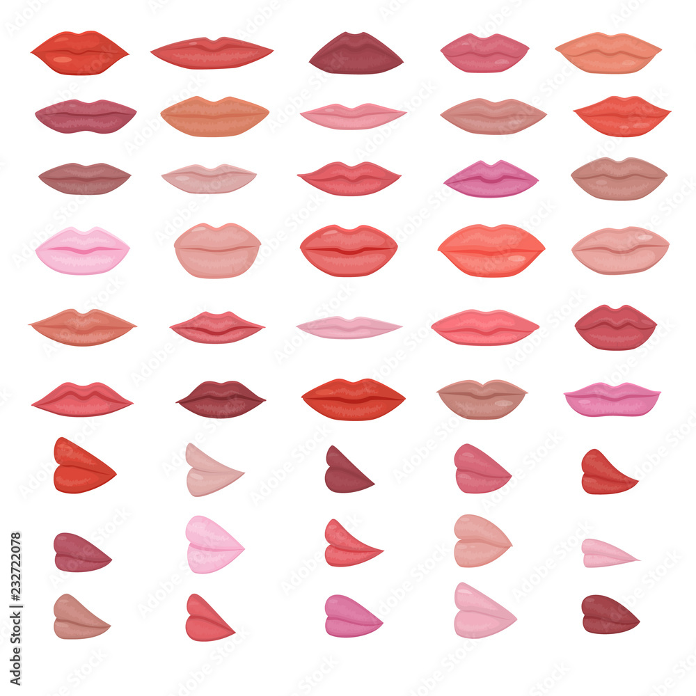 Girl Red Lips Vector | Lipstutorial.org