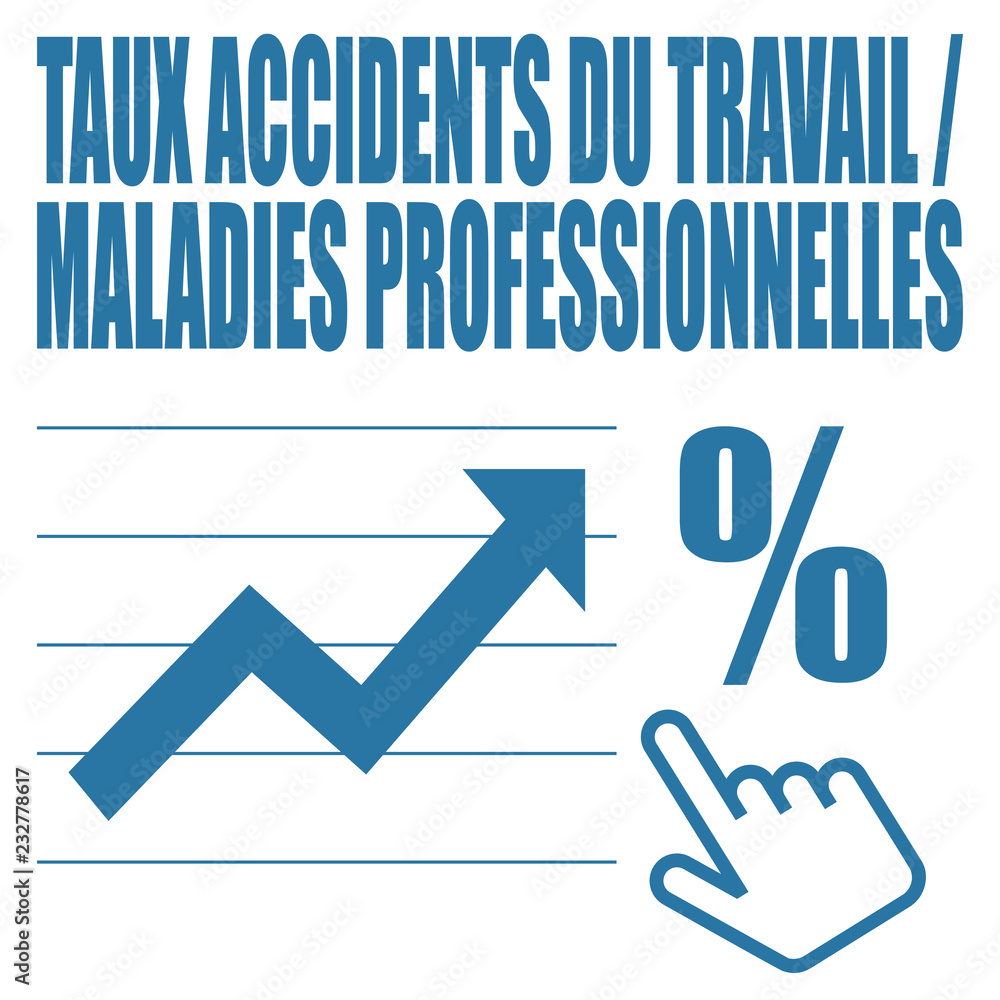 Logo taux accidents du travail / maladies professionnelles. vector de Stock | Adobe Stock