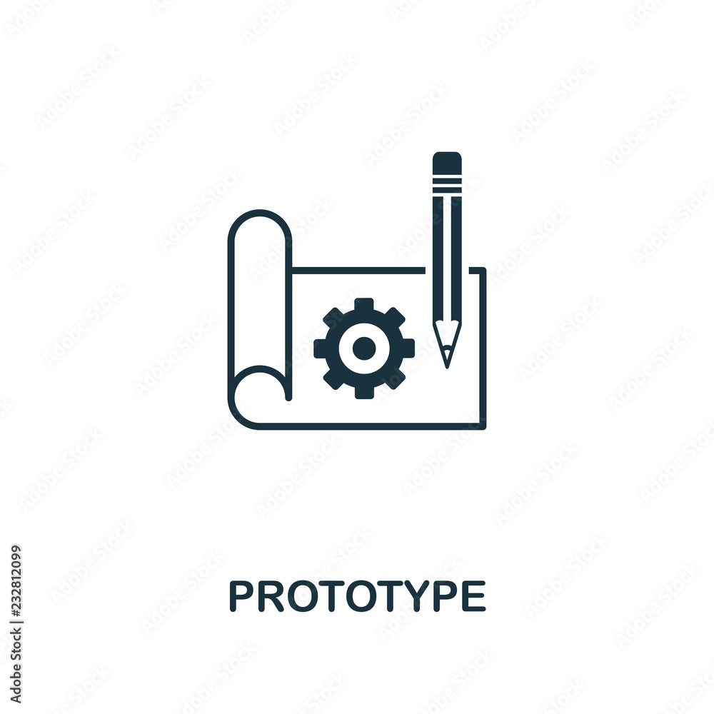 Prototype icon. Premium style design from startup icon collection. UI ...