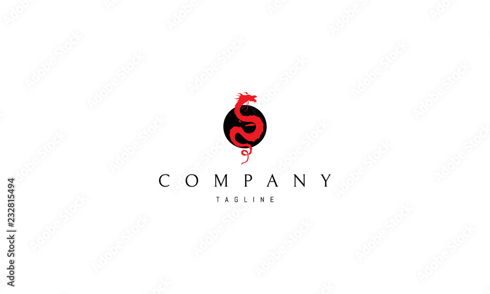 Red Dragon vector logo image Stock Vector | Adobe Stock