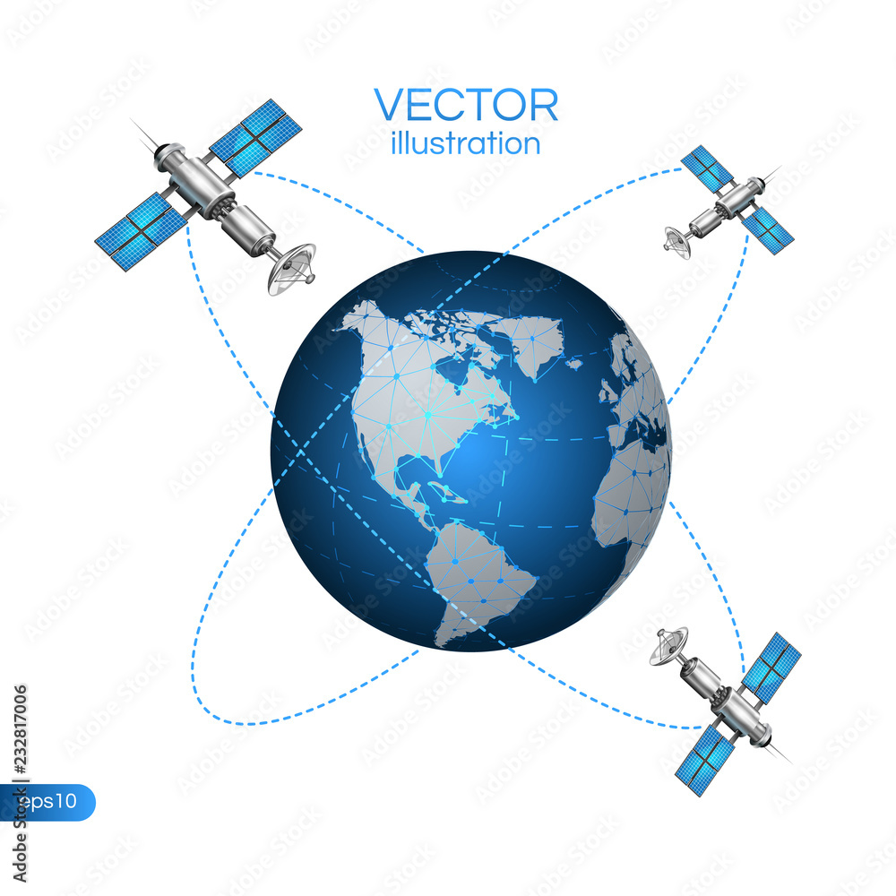 Satellite Orbits Around Earth