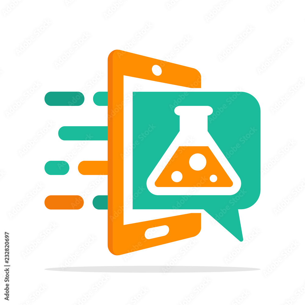 Vector illustration icons with the concept of a laboratory information ...