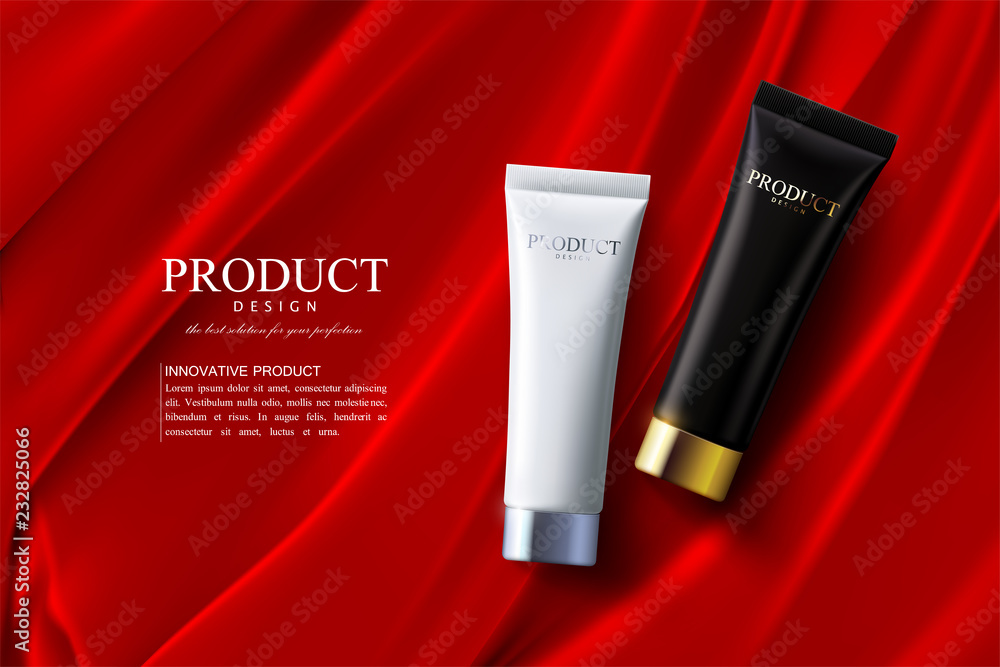 Facial anti-wrinkle cream ads poster template Stock Vector | Adobe Stock