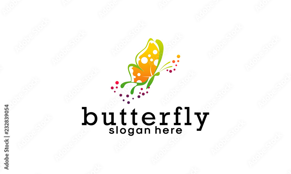 butterfly logo graphic design concept. Editable butterfly element, can ...
