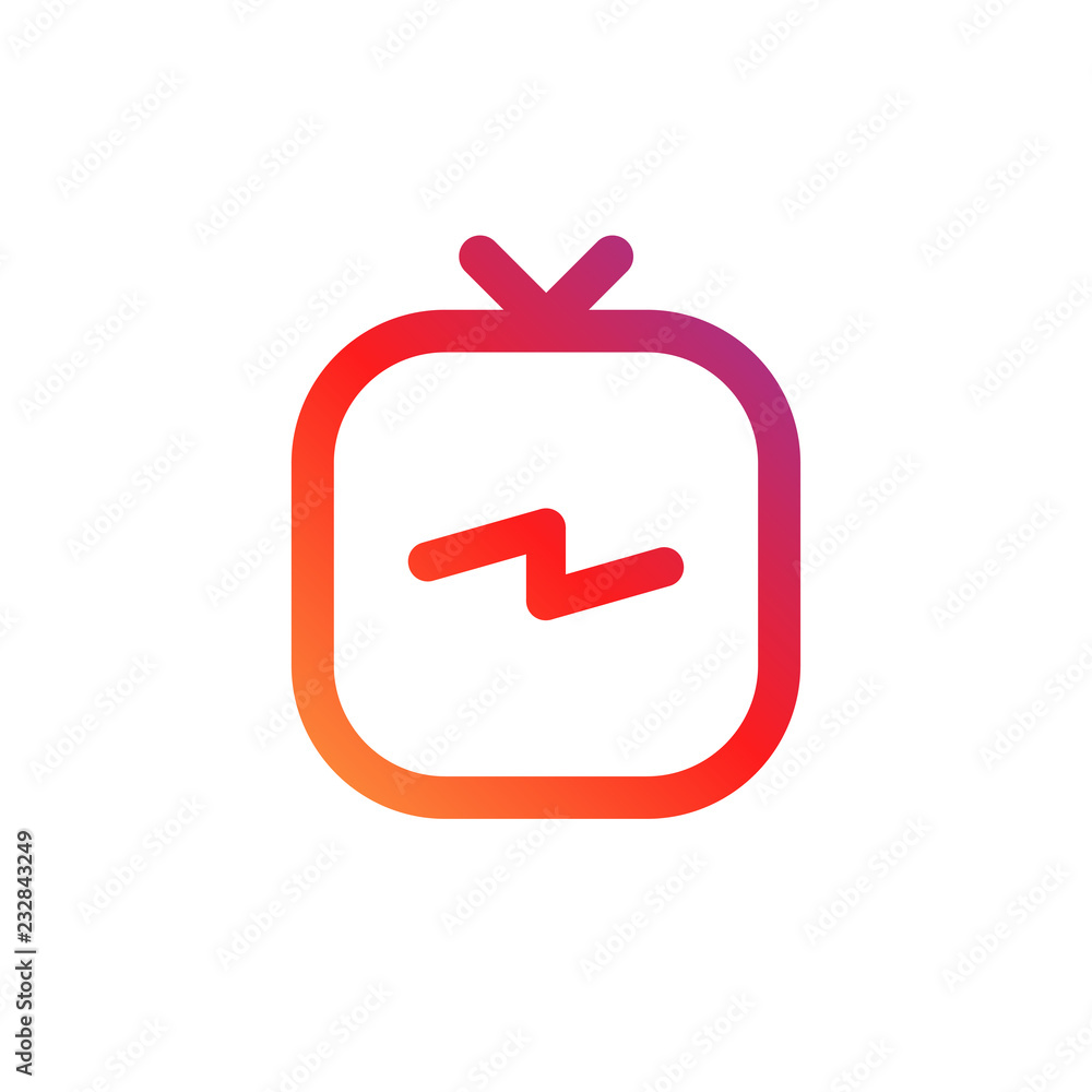TV- vector icon Stock Vector | Adobe Stock