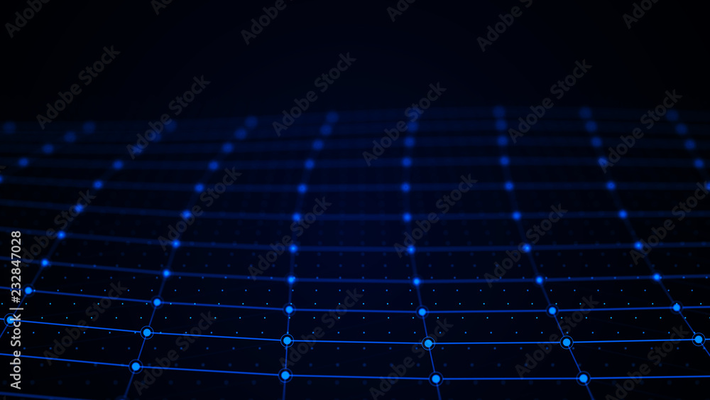 Abstract technology background. Network connection structure ...
