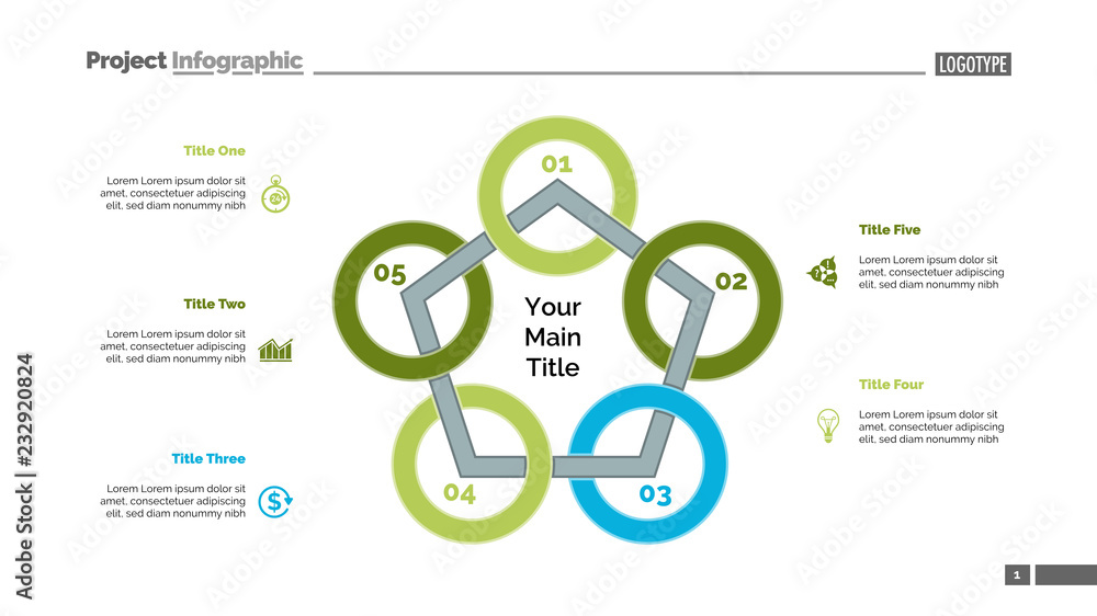 Pentagon diagram. Process chart, cycle graph, layout. Creative concept ...