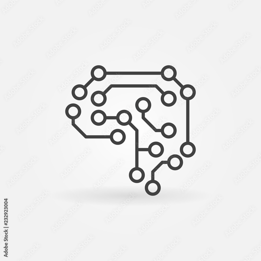 Digital Brain Vector