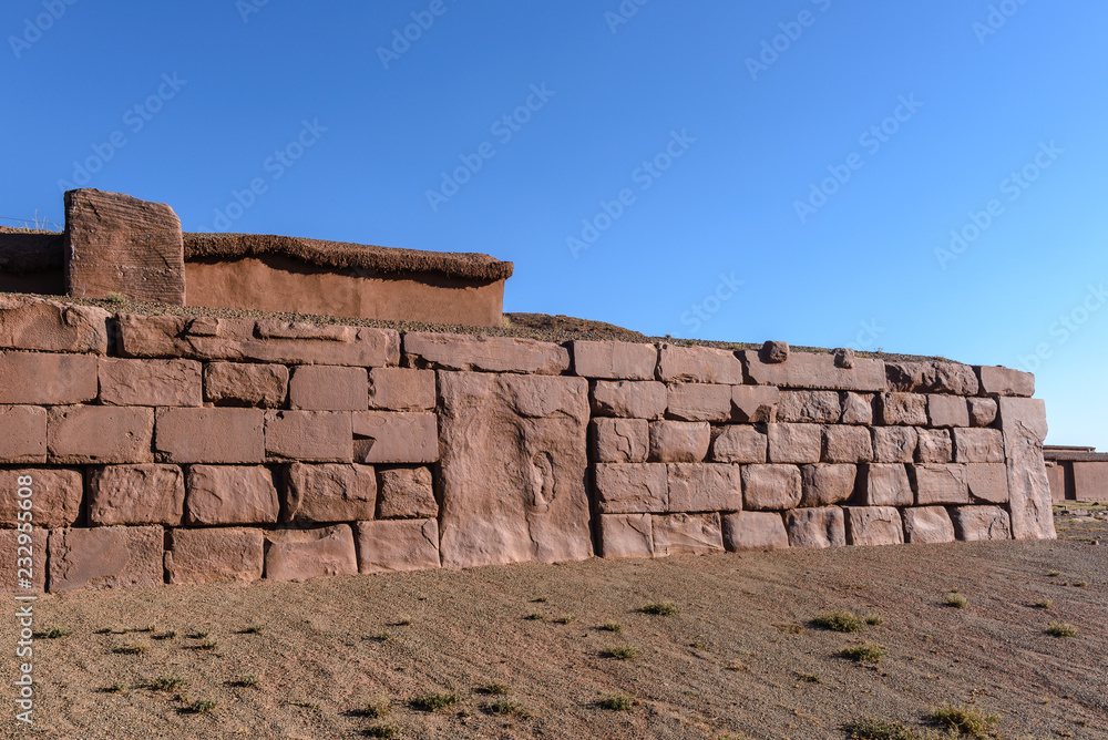 Tiwanaku (Tiahuanaco) archaeological site, Bolivia Stock Photo | Adobe ...