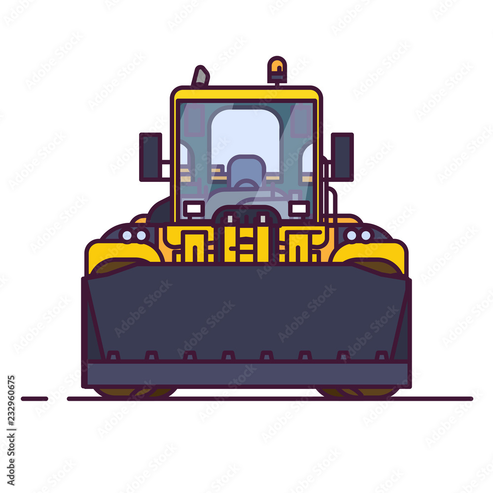 Bulldozer Front View