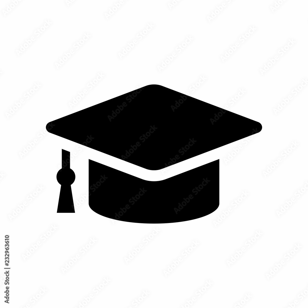 Graduation cap vector icon Stock Vector | Adobe Stock