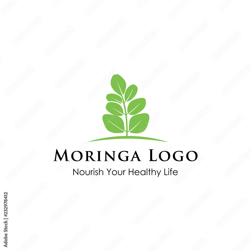 Moringa logo design inspiration Stock Vector | Adobe Stock