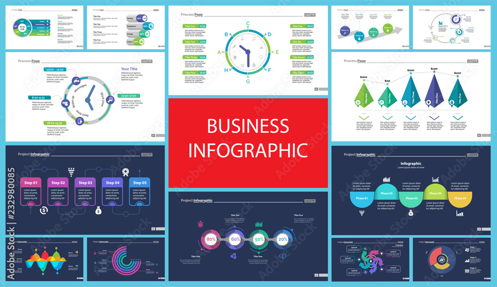 Business inforgraphic design set for management concept. Can be used ...