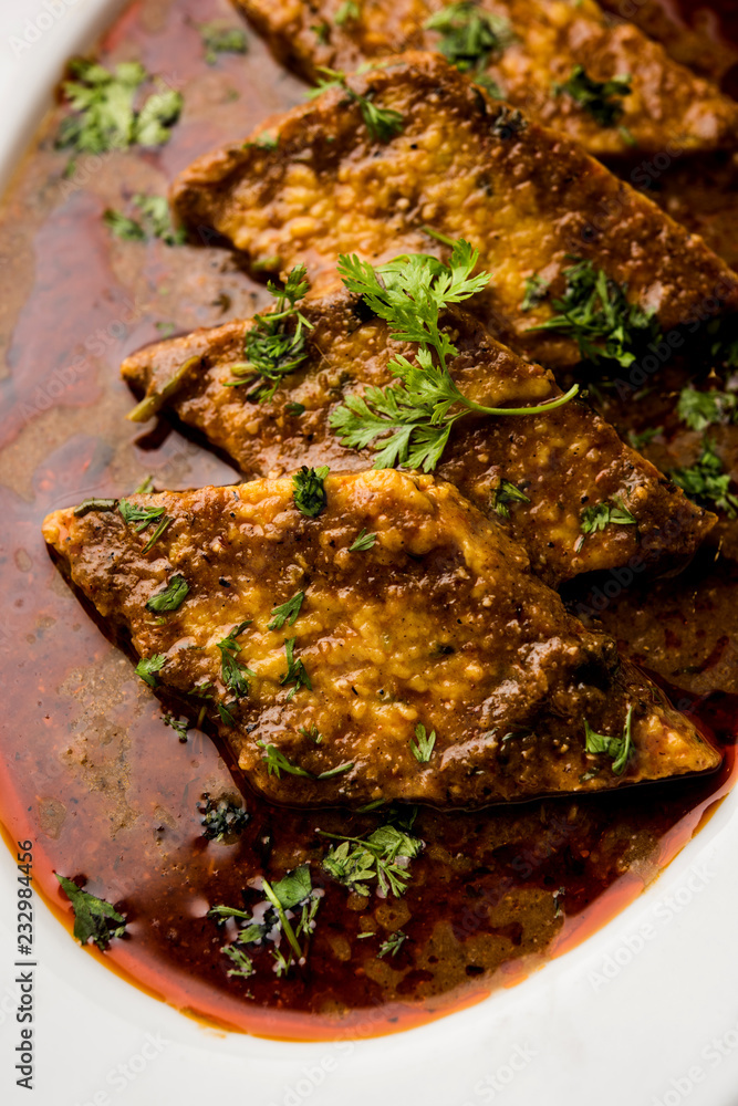 Patodi Rassa Bhaji or patwadi Sabji, a popular Maharashtrian spicy ...